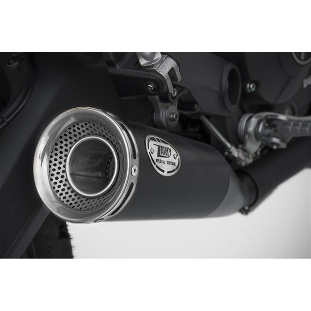 Zard ZUMA-BLACK SS RACING SLIP-ON AND SILVER END CAP&LOGO DUCATI ...